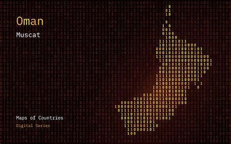 Oman Map Shown In Binary Code Pattern Tsmc Matrix Numbers Zero One Stock Illustration Download
