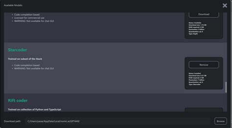 Gpt4all Cant Discover Starcoder Q40gguf Model Rlocalllama