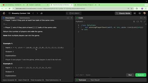 leetcode biweekly contest 136 screencast youtube