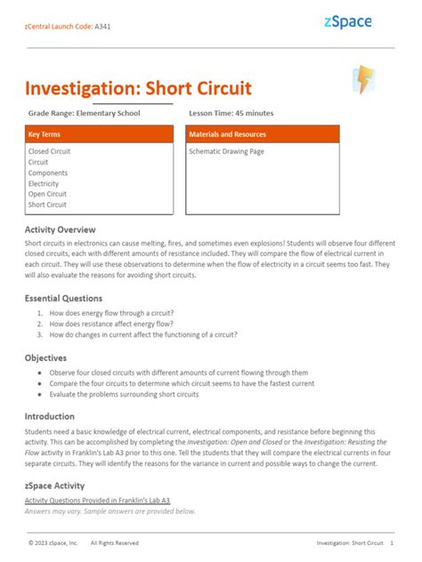 investigation short circuit pdf