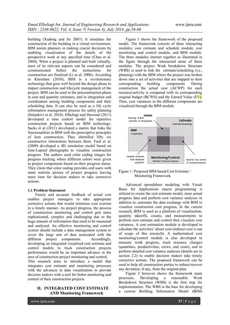 Bim Based Cost Estimation Monitoring For Building Construction Pdf Civil Engineering