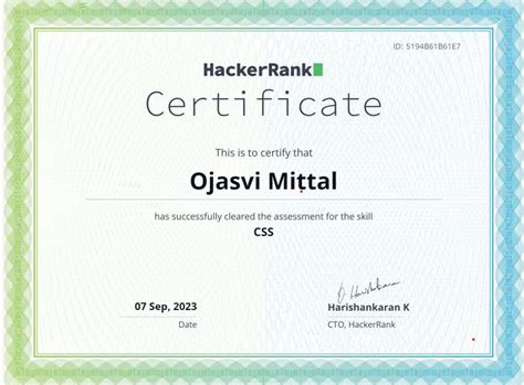 ojasvi mittal on linkedin css codingskills hackerrank