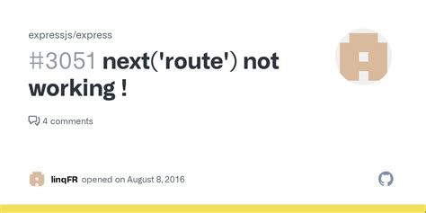 Nextroute Not Working · Issue 3051 · Expressjsexpress · Github