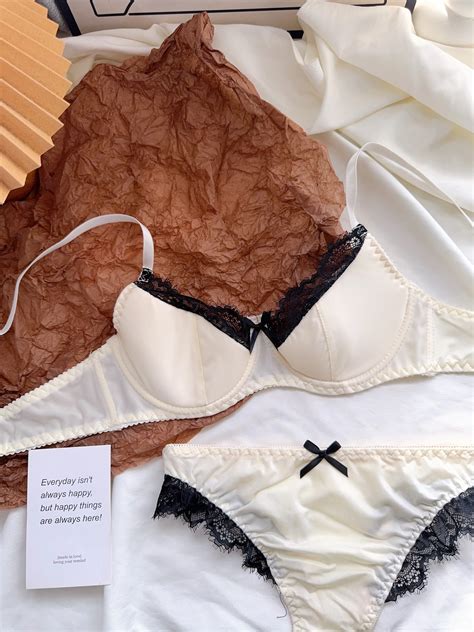 Satin Lace Lingerie Womens Sensual Small Breasts Gathered Underwear