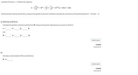 Solved A Particle Of Mass M Follows The Trajectory Chegg