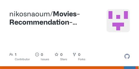 GitHub Nikosnaoum Movies Recommendation System Master