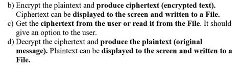 Solved Write A Complete C Or C Program To Implement Cesar