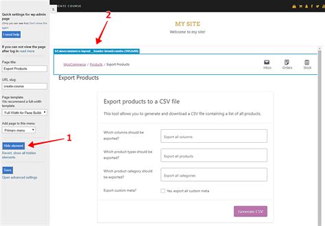 woocommerce allow your customers to export products to csv