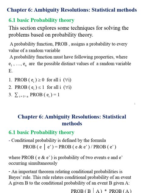 Chapter 6 Ambiguity Resolutions Statistical Methods Pdf Markov