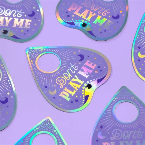 Ouija Board Holographic Sticker Witchy Spirits Halloween Ts