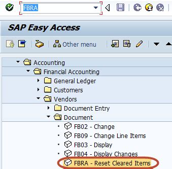FBRA How To Reset Cleared Items In SAP
