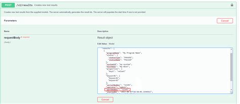 Unable To Set Product Field For Systemlink Test Result In Swagger Ui Ni