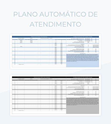 Modelos De Planilhas Plano De Atendimento Para Microsoft Excel E