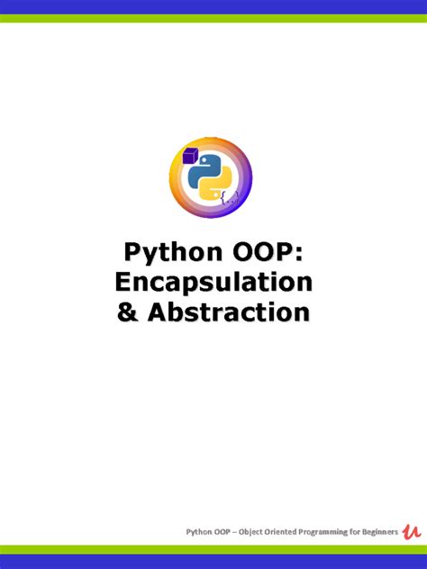 Encapsulation And Abstraction Handout Python OOP Encapsulation Abstraction Encapsulation