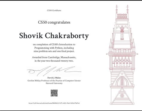 Shovik Chakraborty On Linkedin Pythonprogramming Harvardx Cs50