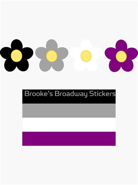 Asexual Pride Sticker Pack Ace Daisy Flower And Flag Sticker For Sale