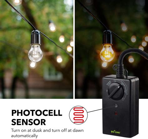 Bn Link Outdoor 24 Hour Timer With Photocell Light Sensor Water