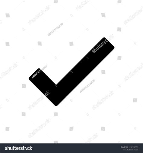 Black Check Mark Icon Tick Symbol Stock Vector Royalty Free 2232762553 Shutterstock