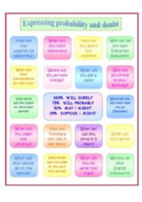 Expressing Probability Worksheets