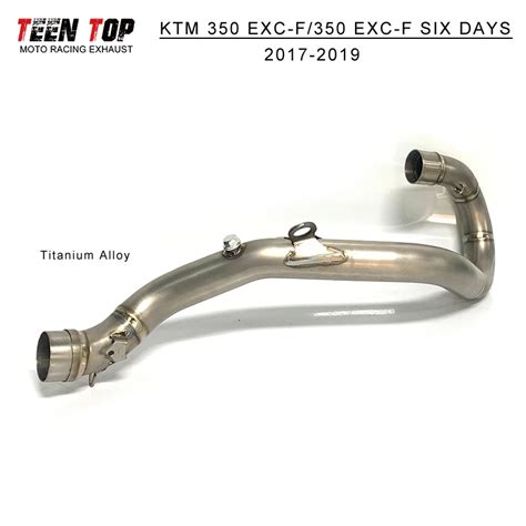 For Ktm 350 Exc F 350 Exc F Six Days Exhaust Pipe Titanium 2017 2019