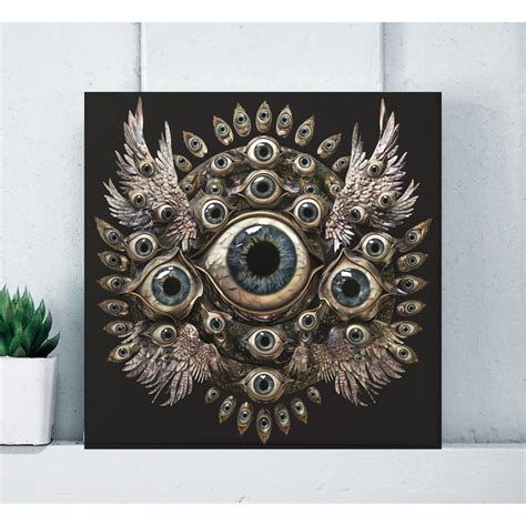 Angels Ophanim Wall Hanging Canvas Art Decor Bedroom Wall Art Office