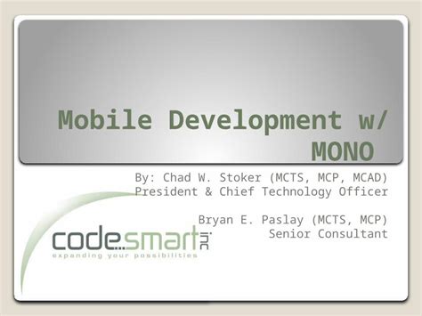 pptx mobile development w mono by chad w stoker mcts mcp mcad