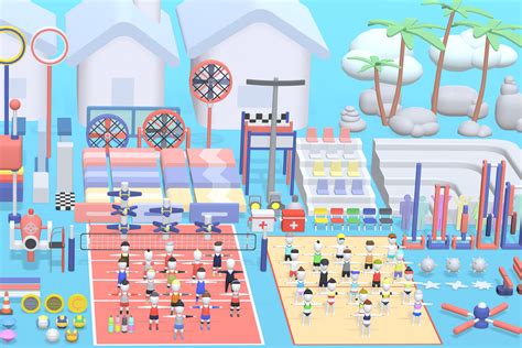 Hyper Casual Mega Volleyball 3d 角色 Unity Asset Store