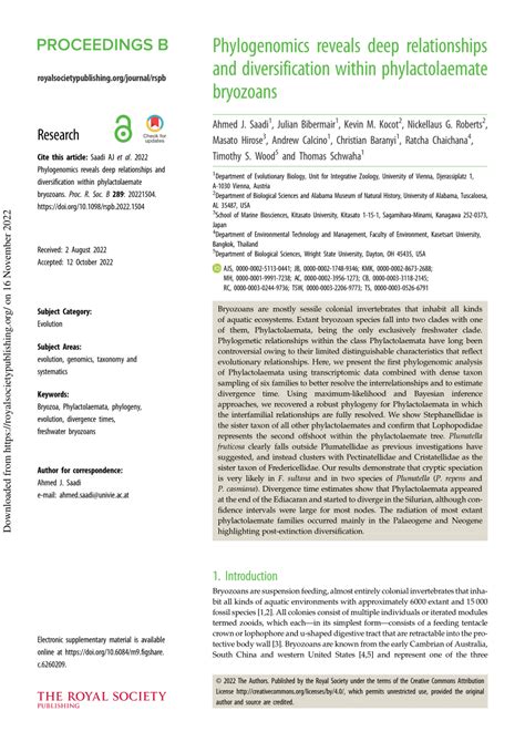 Pdf Phylogenomics Reveals Deep Relationships And Diversification