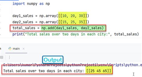 Операции с матрицей numpy в python сложение вычитание умножение