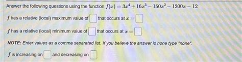 Solved Answer The Following Questions Using The Function Chegg