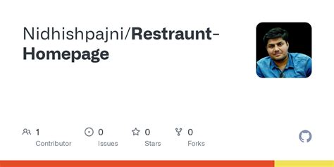 Github Nidhishpajni Restraunt Homepage