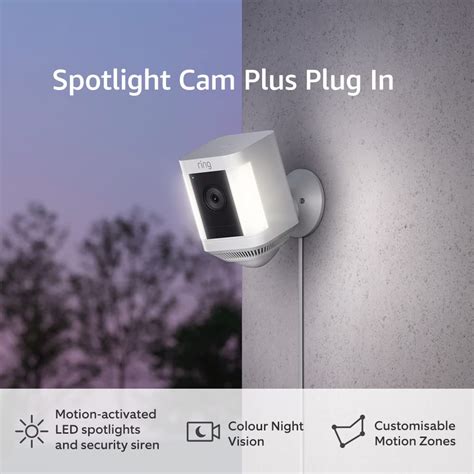 Ring Spotlight Cam Plus Plug In By Amazon Outdoor Security Camera
