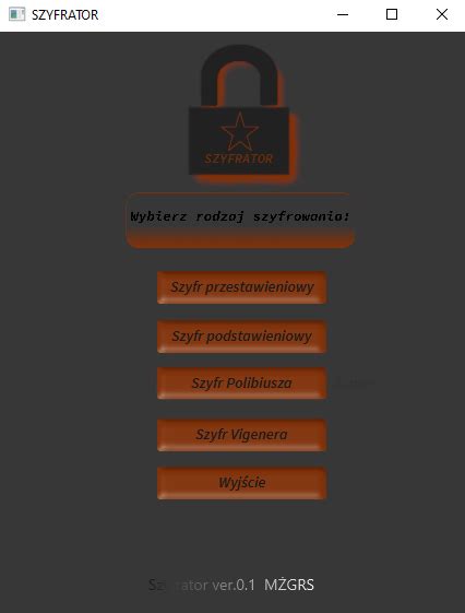 GitHub Michzur Szyfrator Szyfrator Is A Group Project I M Responsible For Code Except