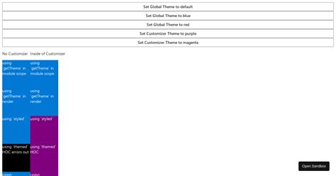 Fabric Themes Testing Codesandbox