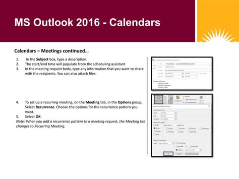 ms outlook calendars pptx