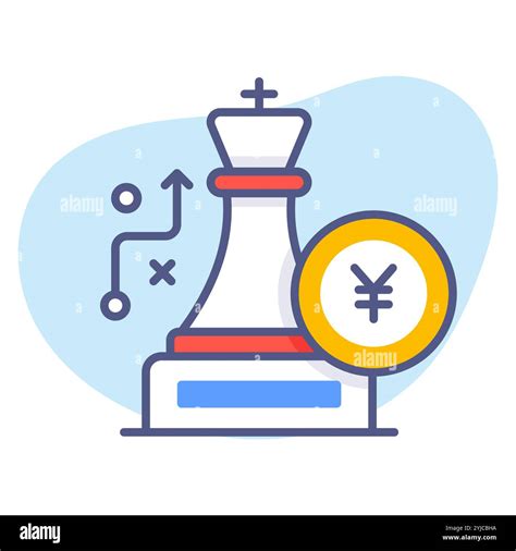 Business Strategy Premium Quality Vector Illustration Concept Flat Line Icon Symbol Stock