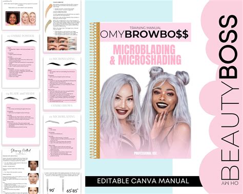Microblading Manual And Brow MAPPING Editable Workbook Etsy