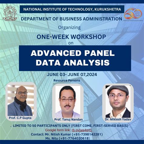 Mba Nit Kurukshetra On Linkedin Workshop Datapanel Nit