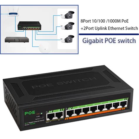 Smart Gigabit Vlan Network Switch Rj45 Hub Ethernet 28 Ports Poe