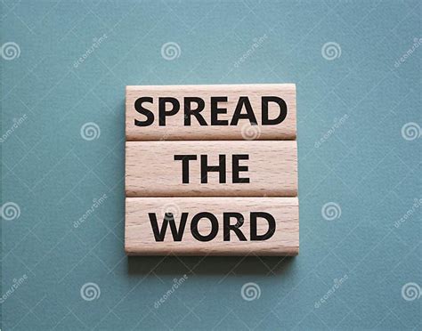 Spread The Word Symbol Concept Words Spread The Word On Wooden Blocks