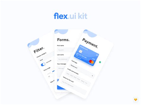 Flex Mobile UI Kit Free Sketch Resource Sketch Elements