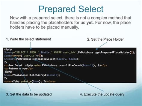 Sql Prepared Statements Tutorial Pptx