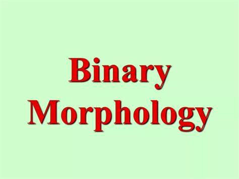 Ppt Binary Morphology Powerpoint Presentation Free Download Id9643431