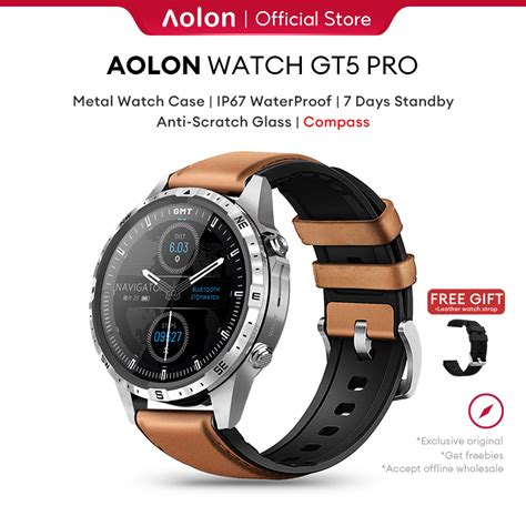 Aolon Gt Pro Inch Smart Watch Men Waterproof Bluetooth Call Compass Metal Case Sports