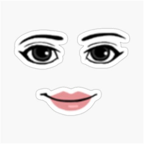 Roblox Woman Face Sticker For Sale By Flop Shop Redbubble