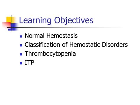 Bleeding Disorder Hemostasis Thrombocytopenia Itpppt Free Download