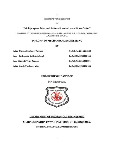 Solar Grass Cutter Ppt