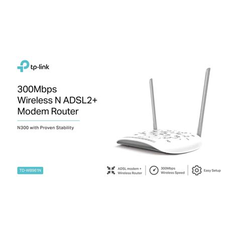 Tp Link Td W8961n 300mbps Wireless N Adsl 2 Modem Router Shopee Malaysia