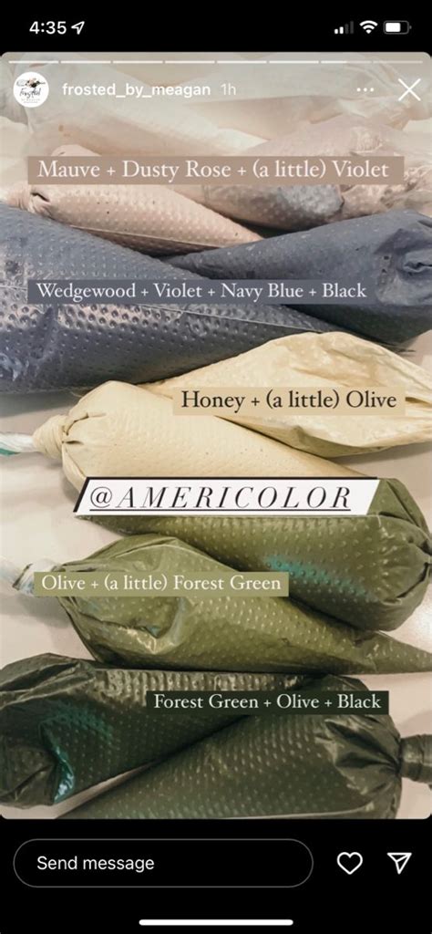 Colorful Icing Chart For Sugar Cookies