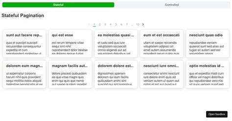 pagination test codesandbox